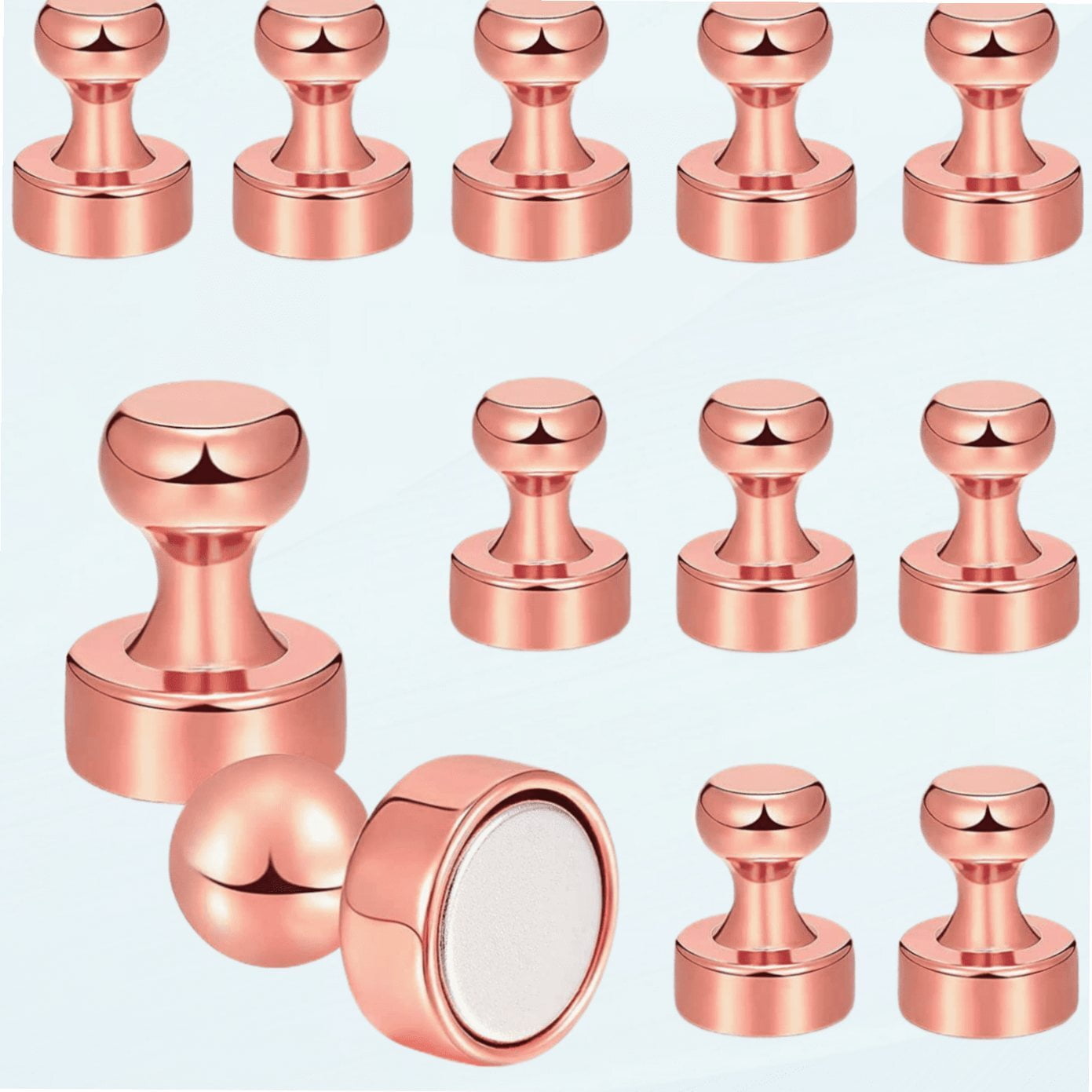 12 Pieces Magnetic Push Pins Magnetic Thumb Tacks Pins Magnet Gold Pins ...