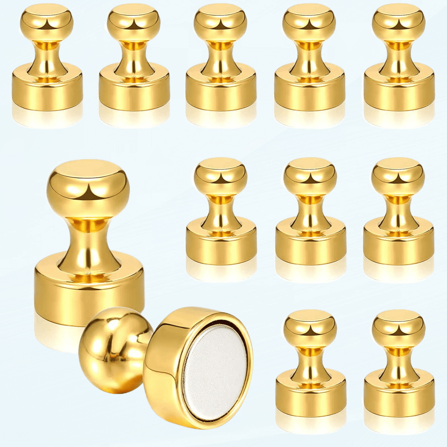 12 Pieces Magnetic Push Pins Magnetic Thumb Tacks Pins Refrigerator ...