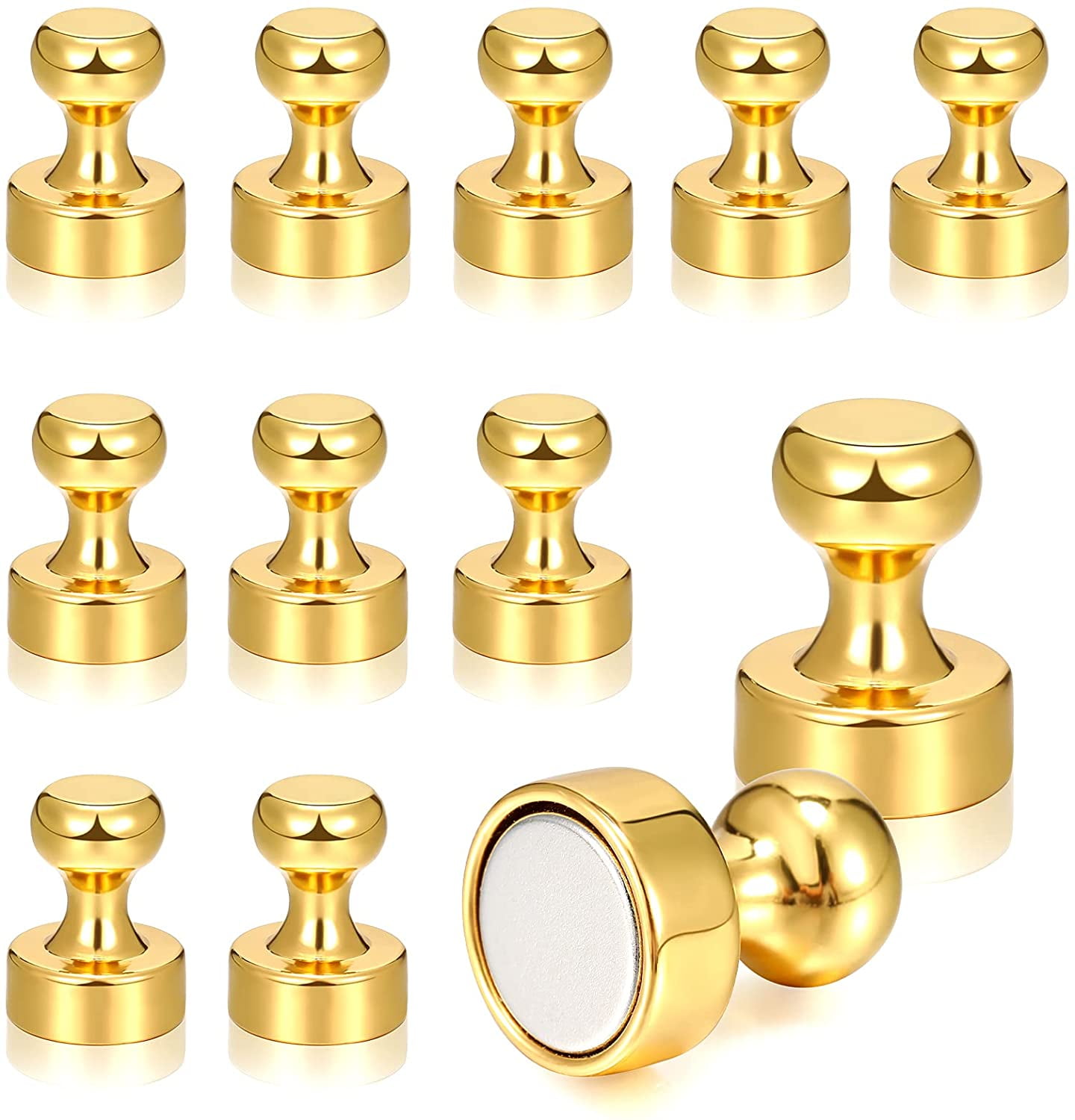 12 Pieces Magnetic Push Pins Magnetic Thumb Tacks Pins Refrigerator ...