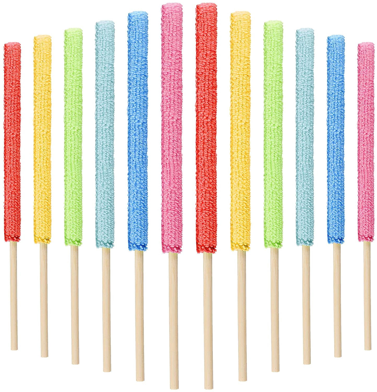 12 Pieces Microfiber Detail Duster Sticks Mini Duster Crevice Cleaning ...