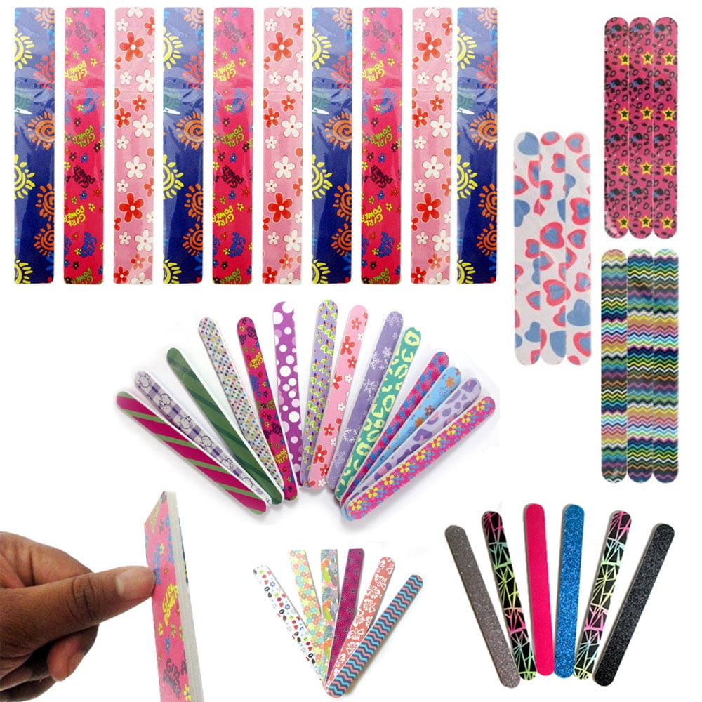 12 Pieces Nail Files Professional Double Sided Emery Board Grit ...