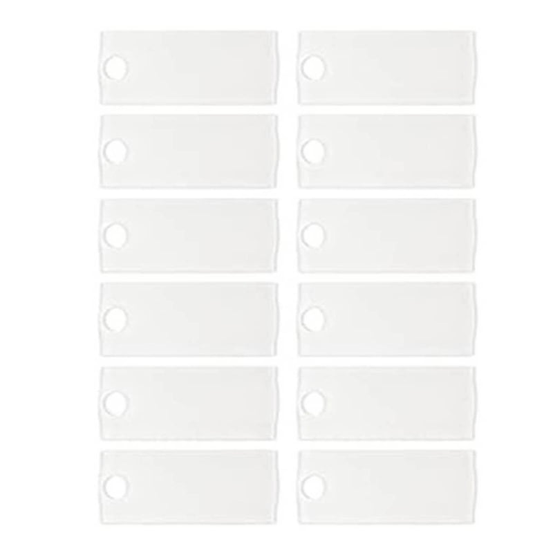 12 Pieces Name Plate Blank Nameplate Decorations Acrylic Material Lid ...