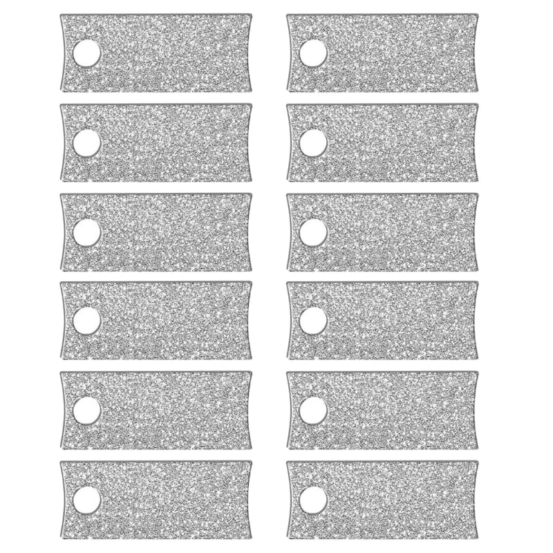 12 Pieces Name Plate Blank Nameplate Decorations Acrylic Material Lid ...