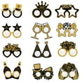 12 Pieces New Year Party Paper Eyeglasses 2024 Props, New Years Eve ...