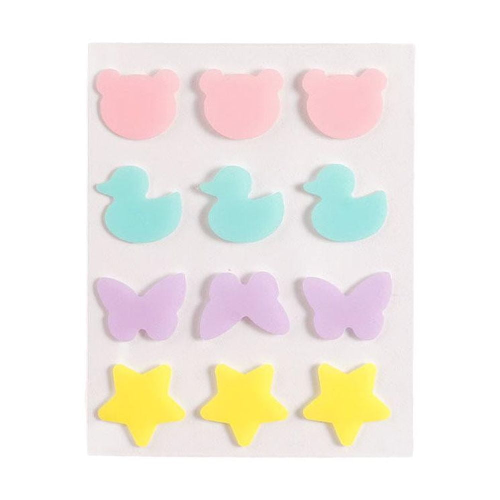 12 Pieces Of 4 Colors Bear Duck Butterfly Star Color Hydrocolloid ...