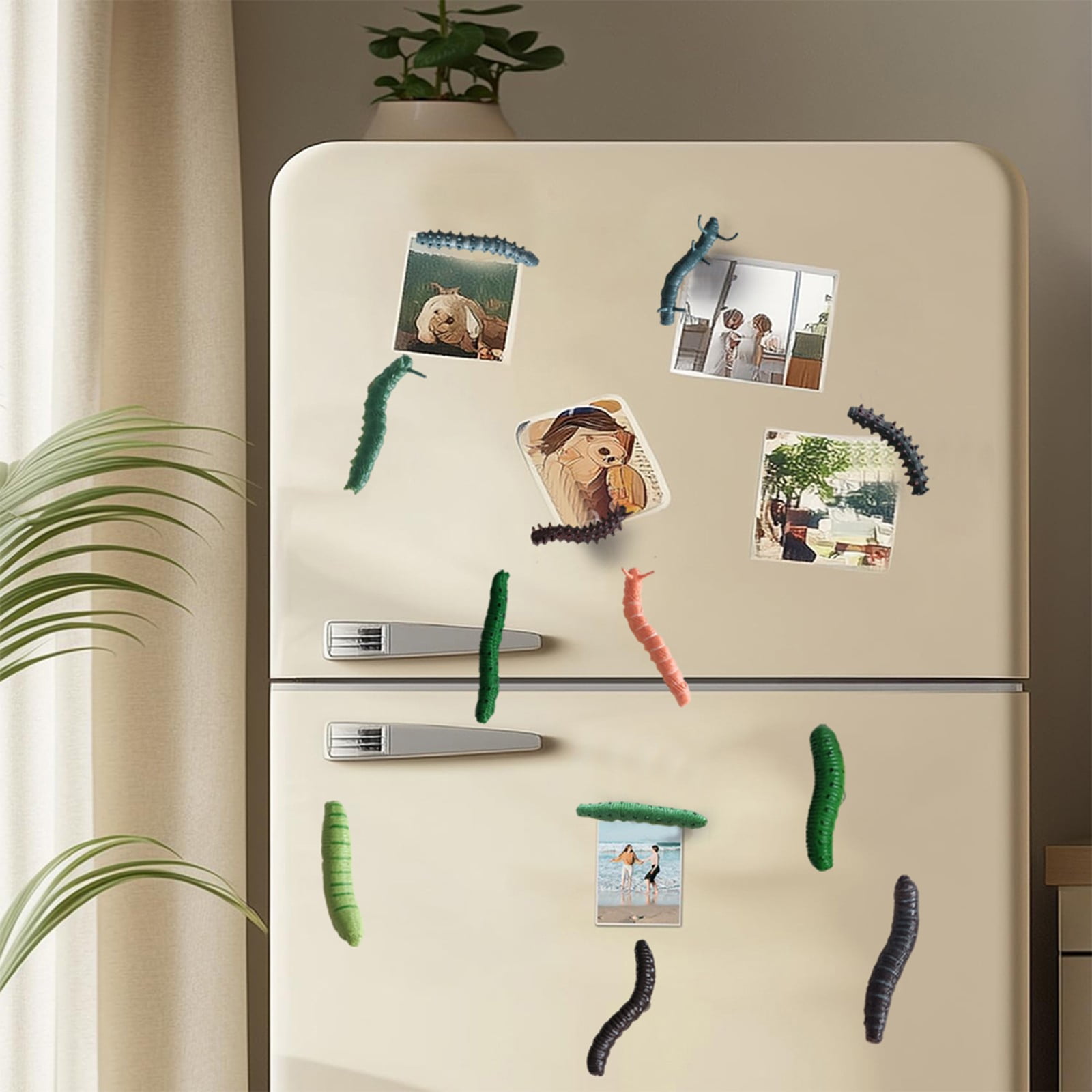 12 Pieces Of Funny Caterpillar Refrigerator Stickers With Magnets And ...