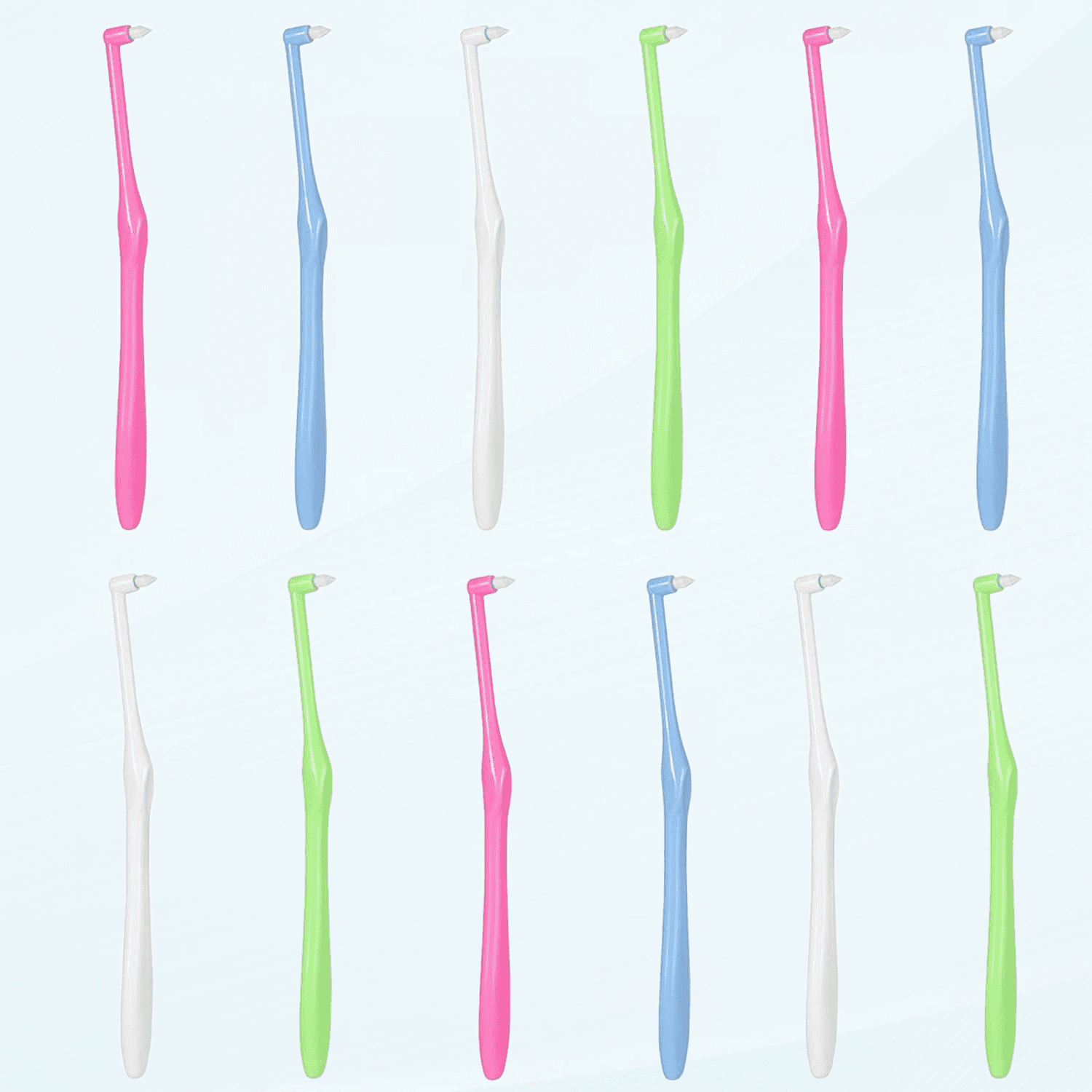 12 Pieces Orthodontic Toothbrush Pointed Head Orthodontic Brush apered ...