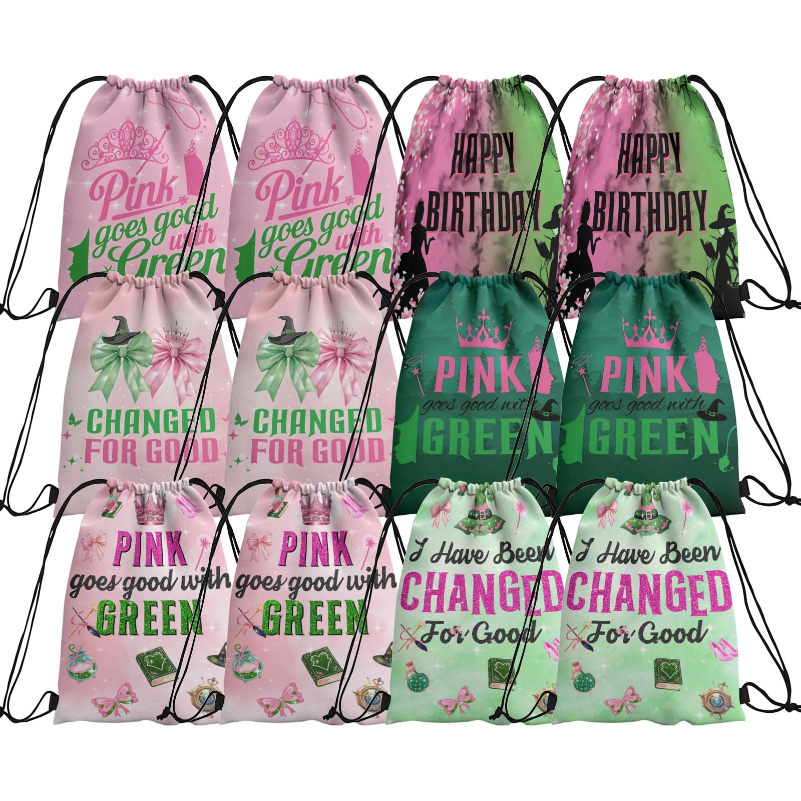 12 Pieces Personal Custom Party Candy Drawstring Bag, Drawstring Goodie ...