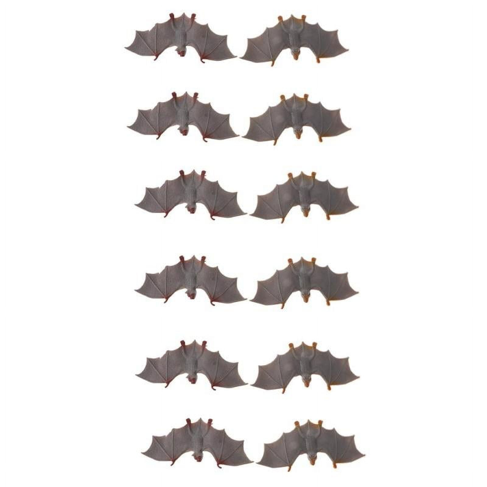12 Pieces Plastic Flying Animal Model Grey Bat Toys Kids Birthday ...