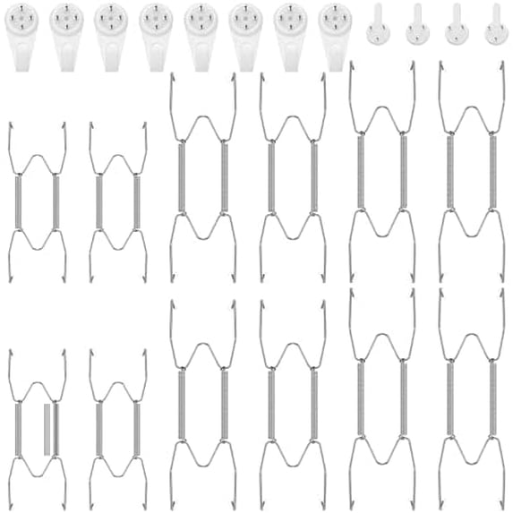 12 Pieces Plate Hangers for Wall Stainless Steel Wire Invisible Plate ...