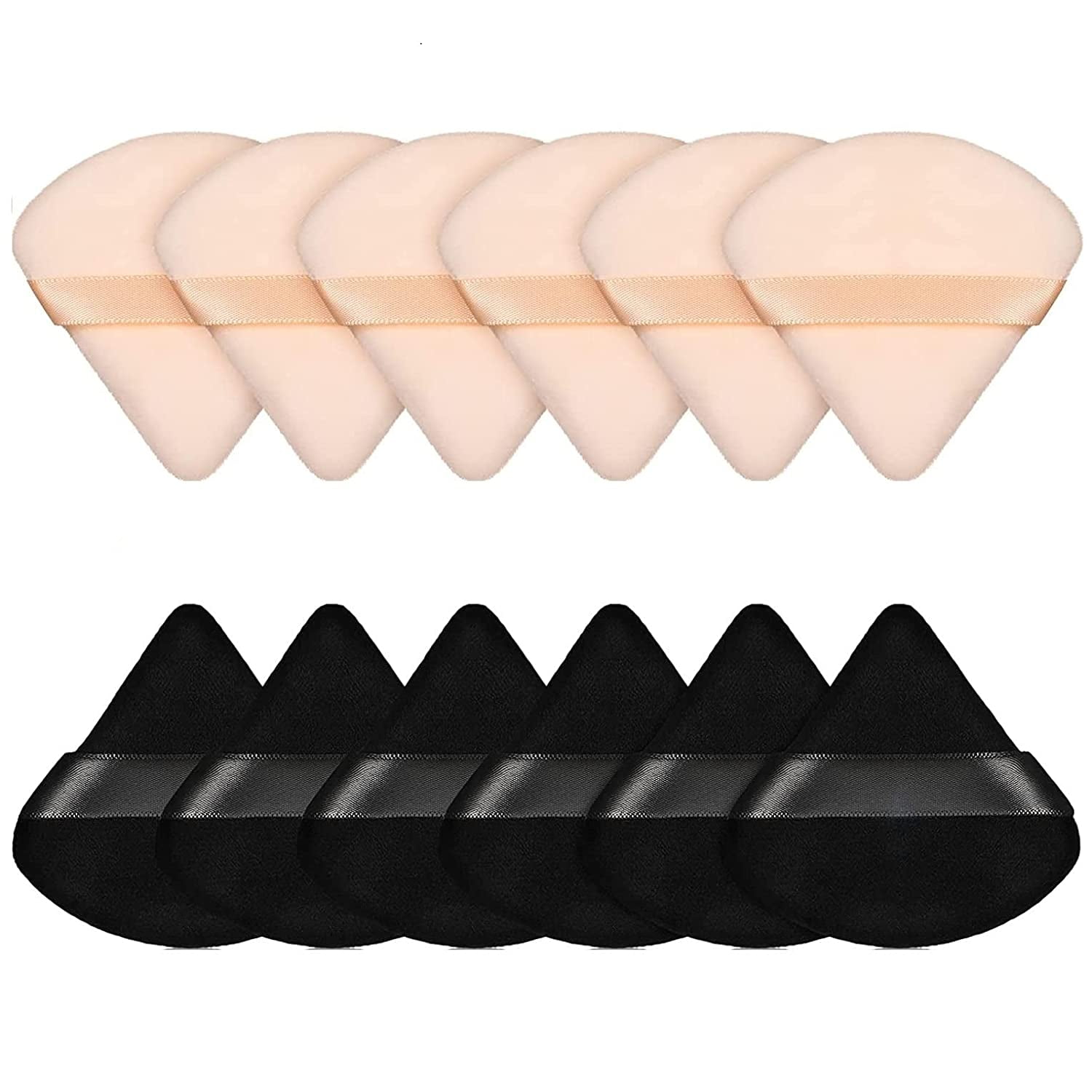 12 Pieces Powder Puff Face Triangle Powder Puffs for Loose Powder Body ...