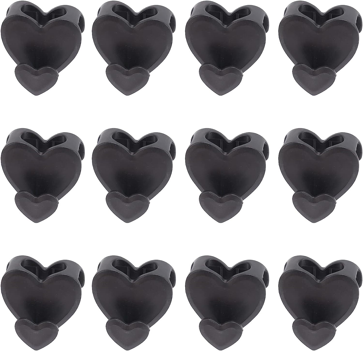 12 Pieces Practical Stackable Heartshaped Clothes Hanger Connector Hook ...
