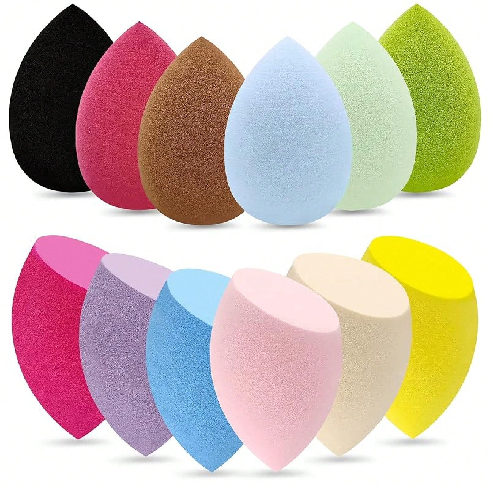 12 Pieces Professional Makeup Sponge Set, Latex Flawless Soft Setting ...