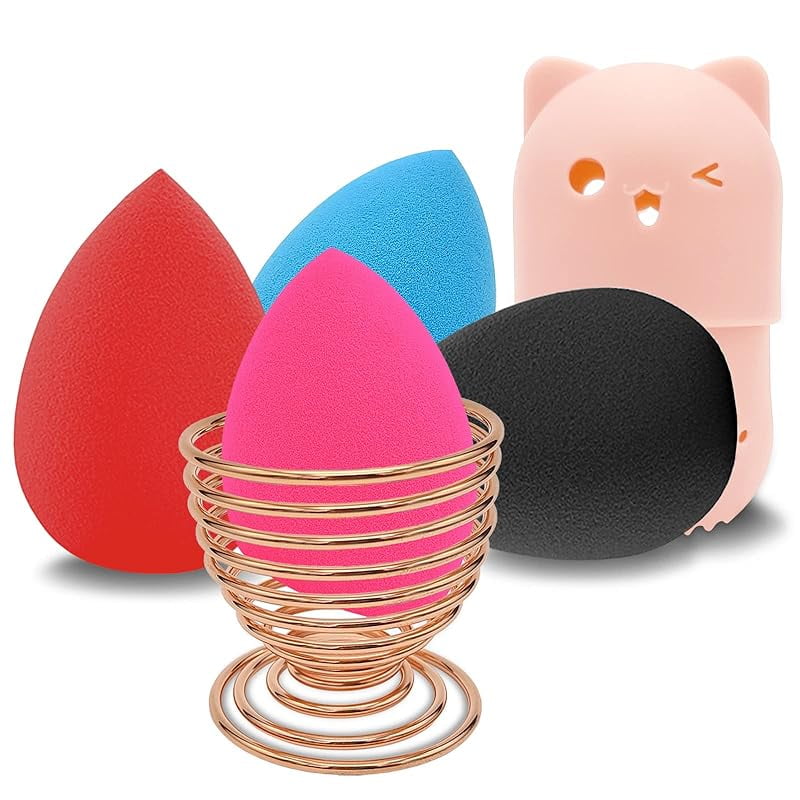 12 Pieces Professional Makeup Sponge Set,Latex Free Flawless Soft Setting Face Puffs,Multicolor ...
