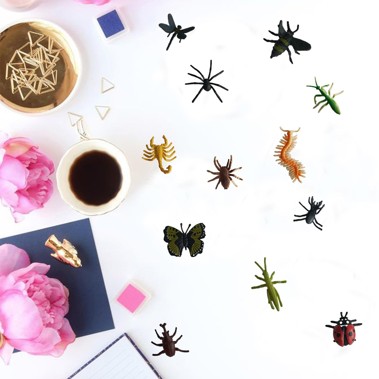 12 Pieces Of Quirky Insect Refrigerator Stickers With Magnets And Soft ...