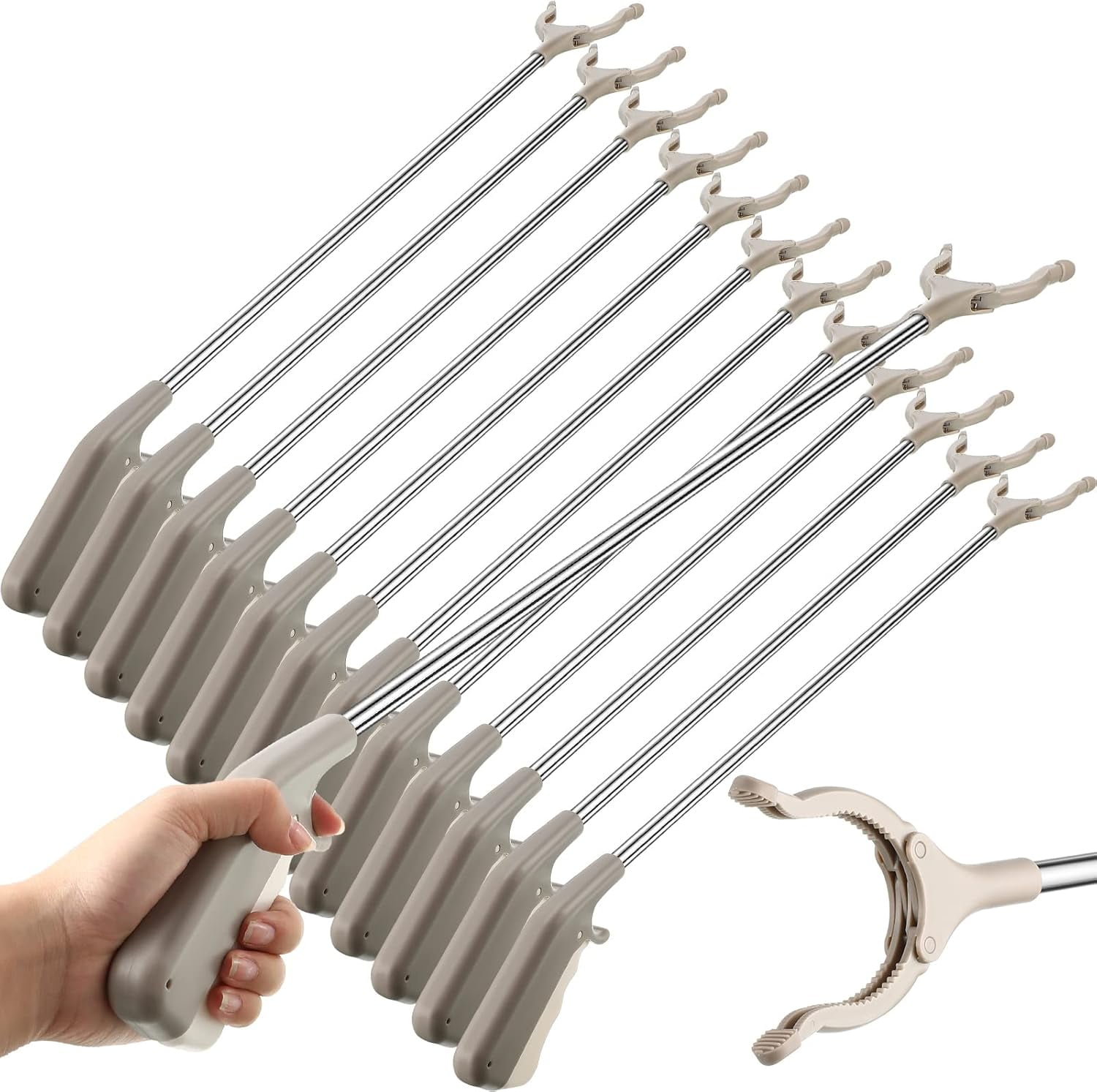 12 Pieces Reacher Grabber Tool Heavy Duty Grabbers for Elderly with ...