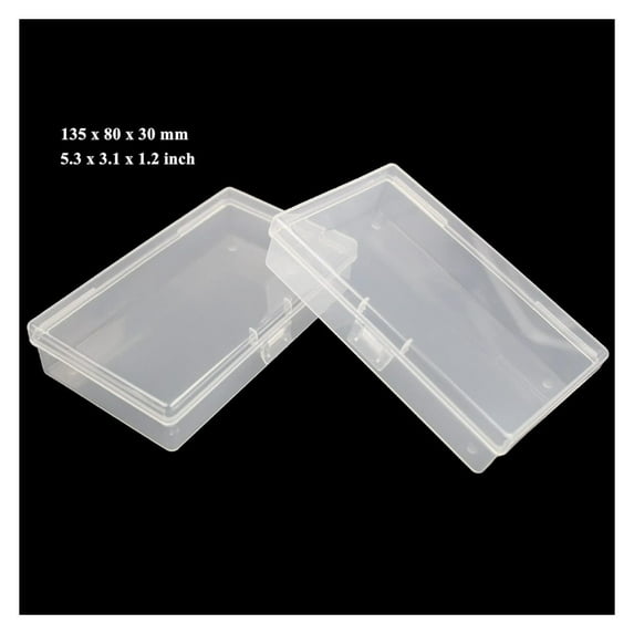 12 Pieces Rectangular Empty Mini Clear Plastic Organizer Storage Box ...