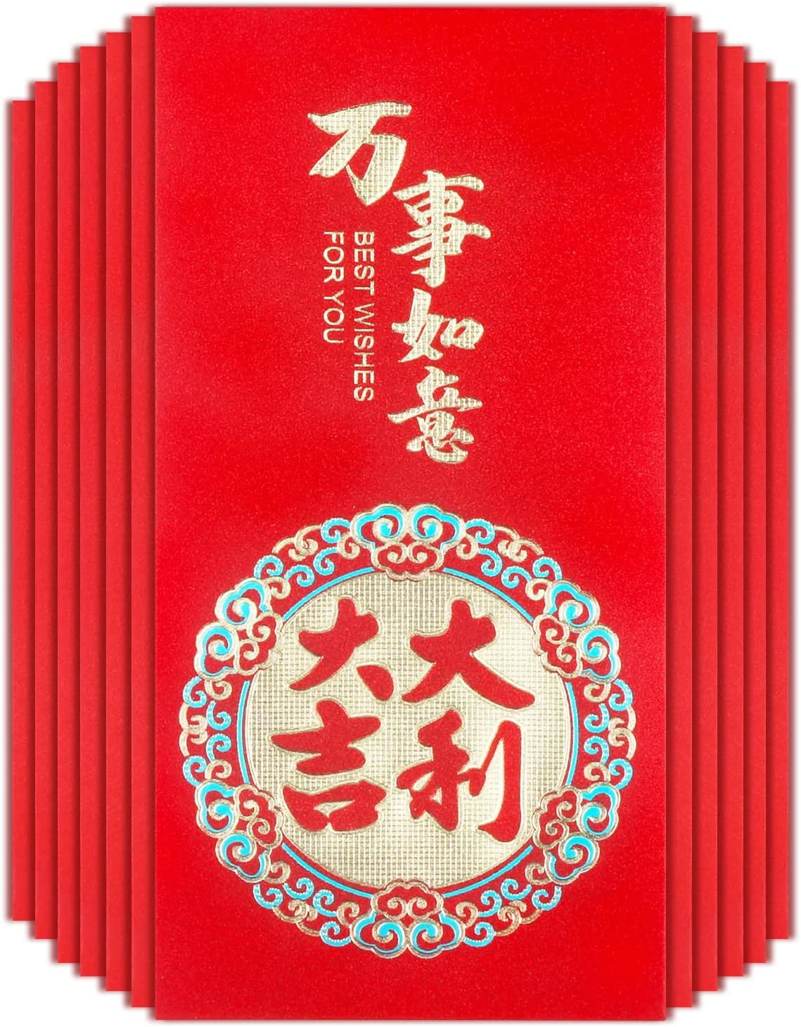 12 Pieces Red Envelopes,Money Envelopes,Cash Envelopes,Chinese Element ...