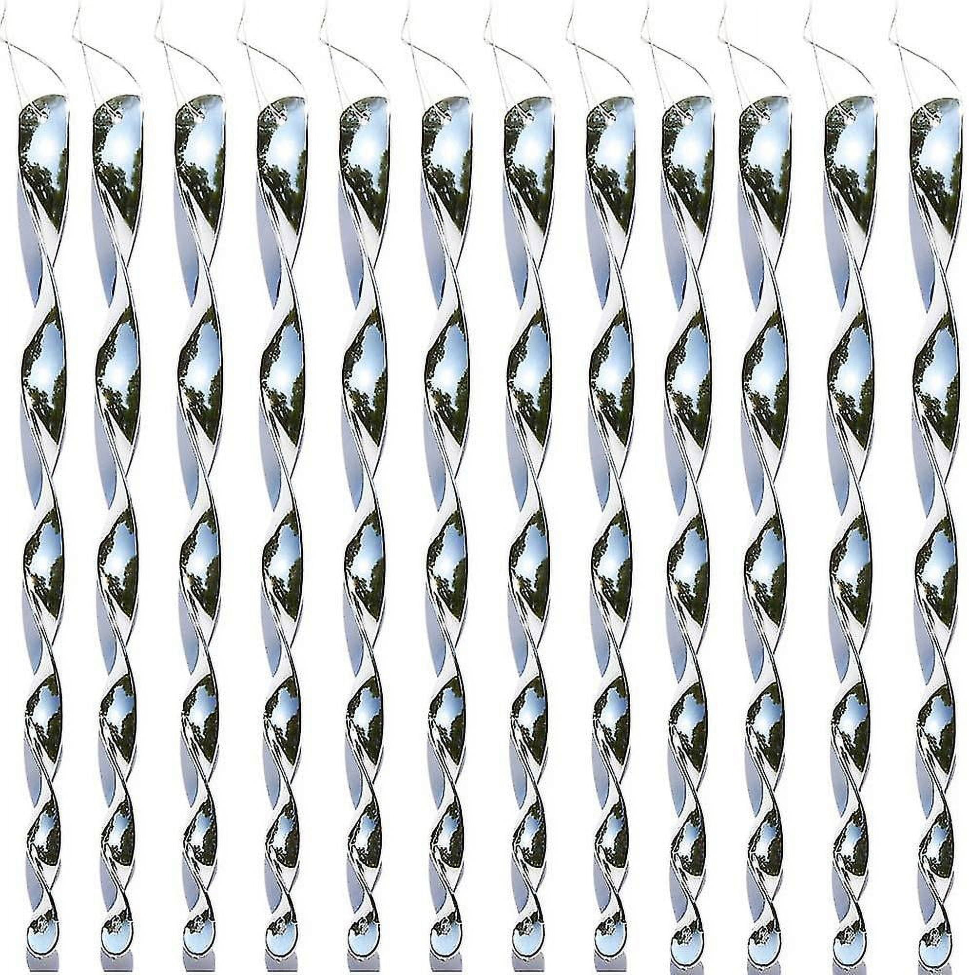 12 Pieces Reflective Wind Spiral Bird Scare Reflective Bird Repellent ...