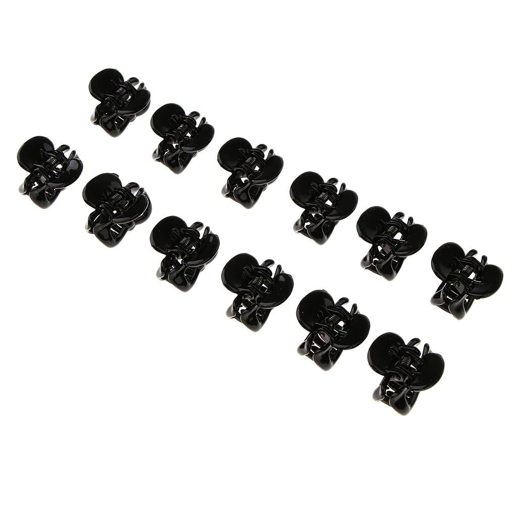 12 Pieces Resin Mini Hair Claws Grips Clip Clamps Pins Styling Tools ...