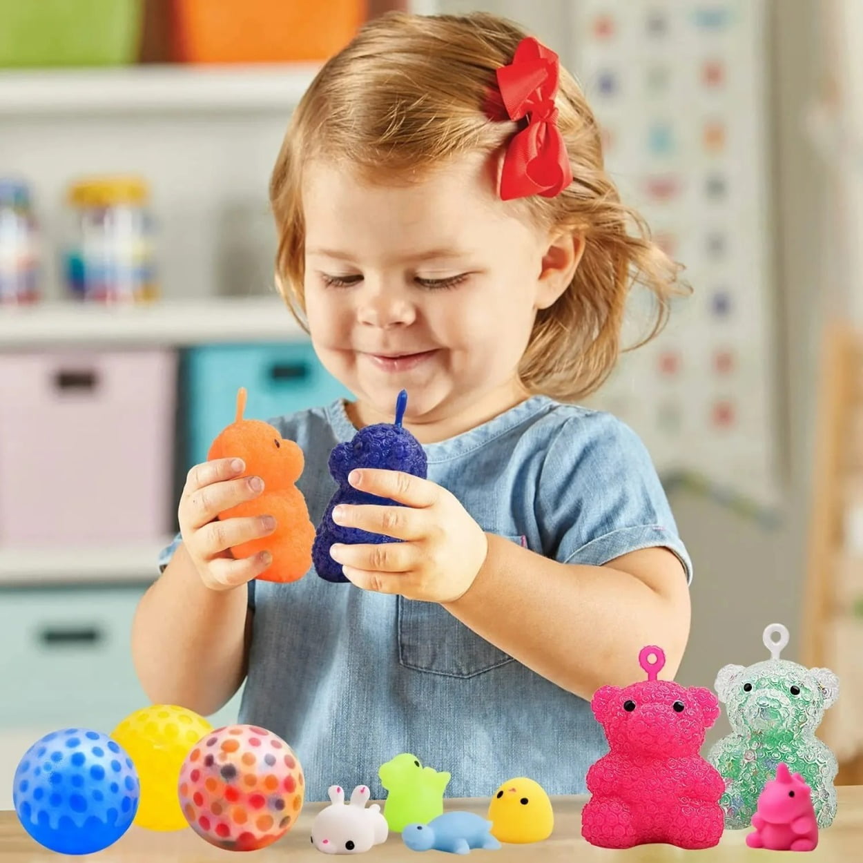 12 Pieces Sensory Stress Balls Pack Set Squeeze Bear Squishy Ball ...