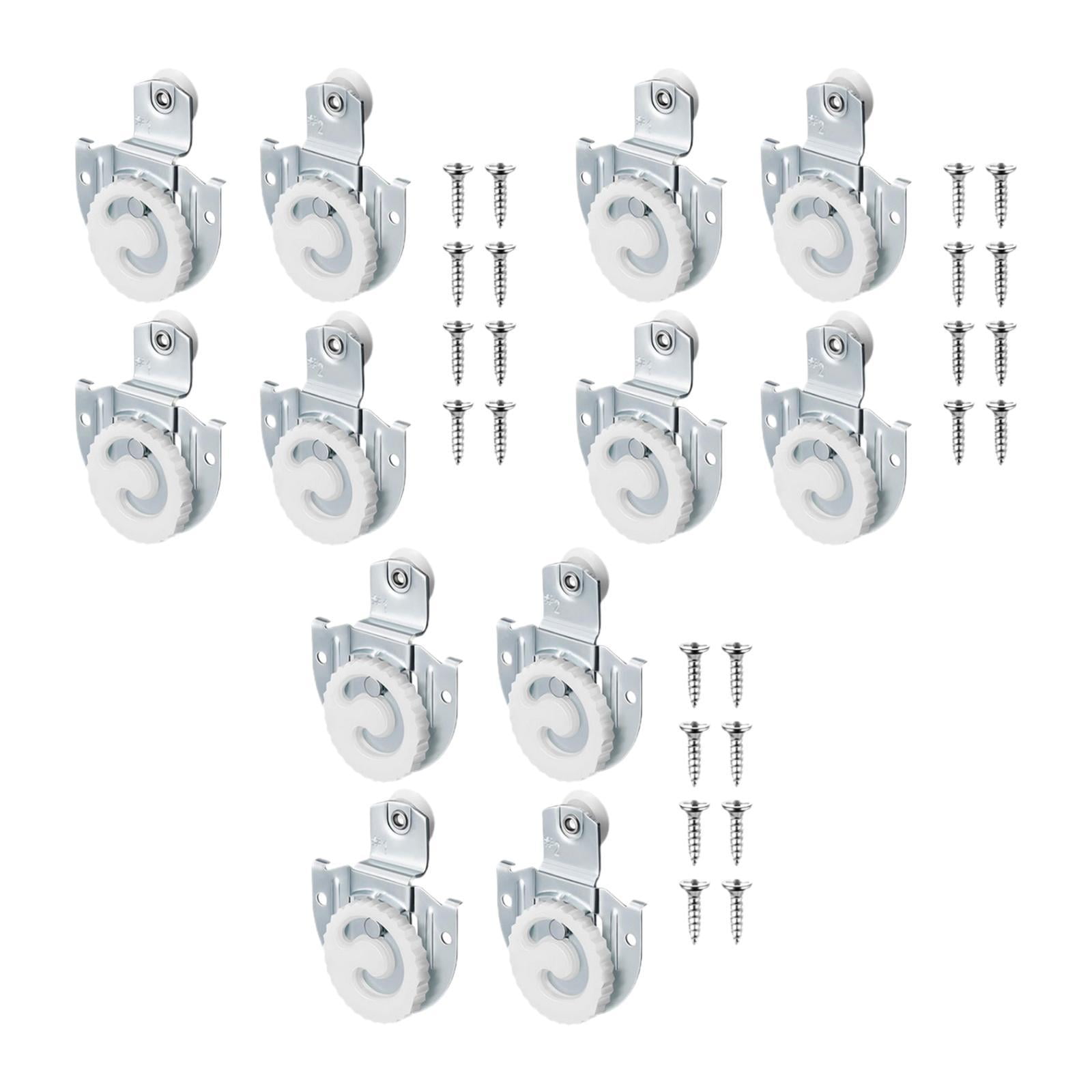 12 Pieces Sliding Closet Door Hardware Rollers Hardware Kit Aluminum ...