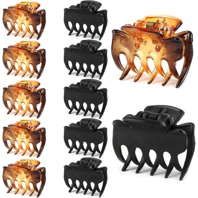 12 Pieces Small Hair Clips Medium Size Hair Claws Clips Plastic ...