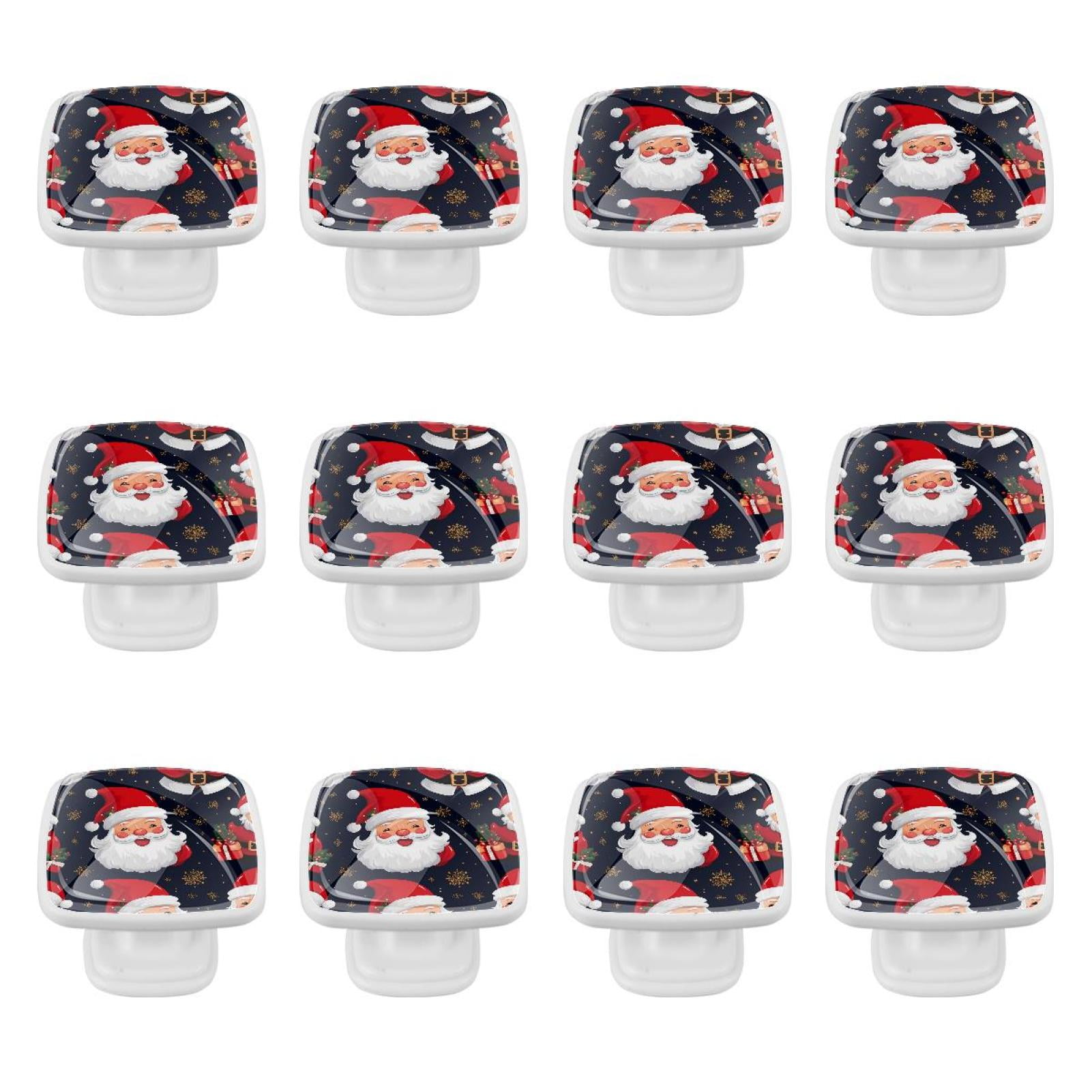 12 Pieces Square Cabinet Handles Father Christmas Santa Claus Knobs ...