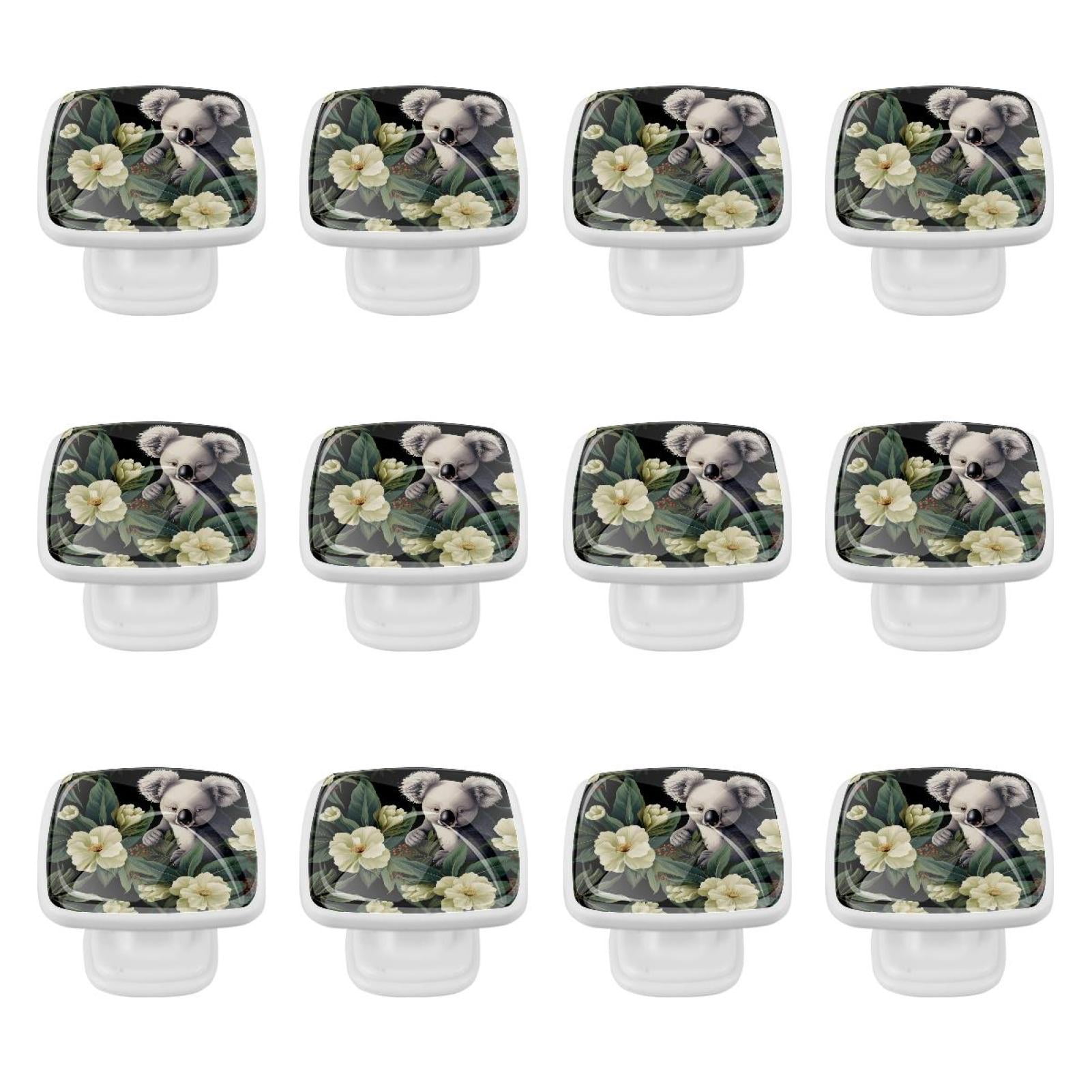 12 Pieces Square Cabinet Handles Koala Knobs Square Drawer Pulls with ...