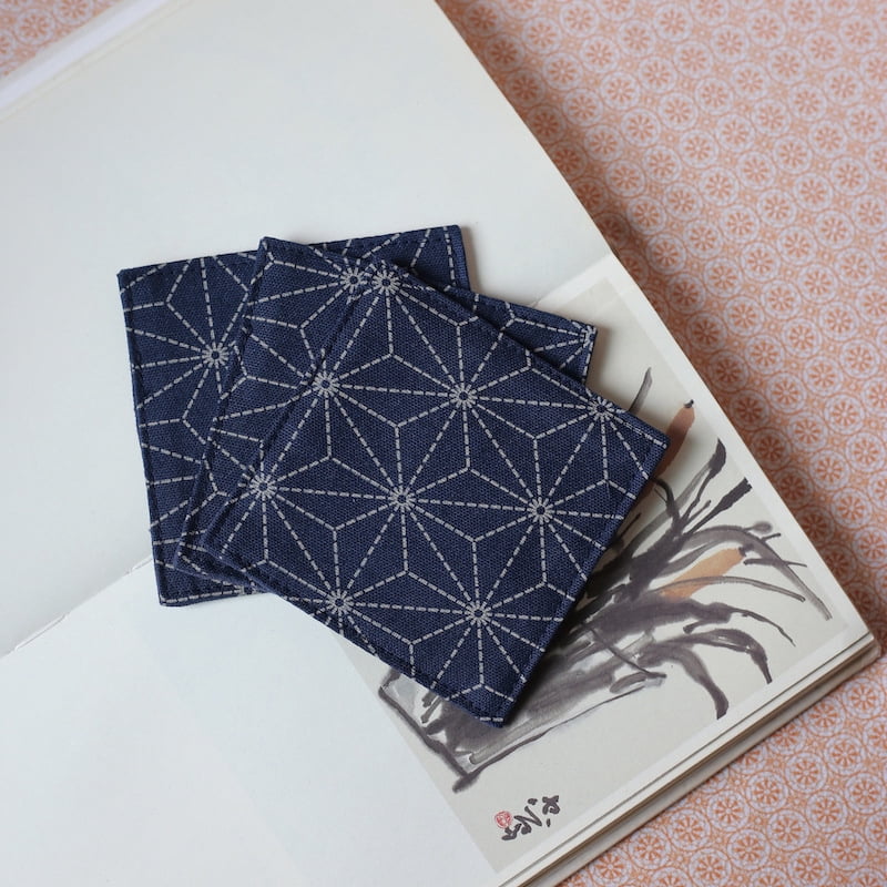 12 Pieces of Square Cotton-covered Table Mats,3.5in*3.5in Jacquard ...