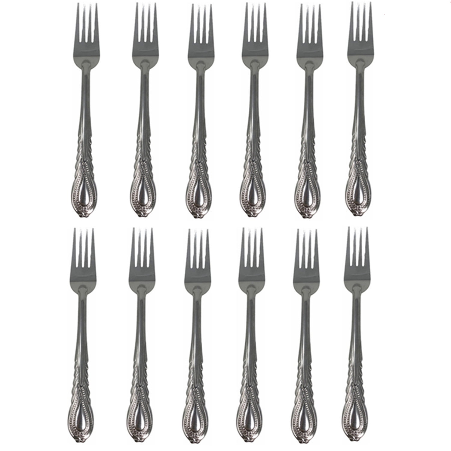 12 Pieces Stainless Steel Forks, 7.25in Flatware Forks, Tableware Forks ...