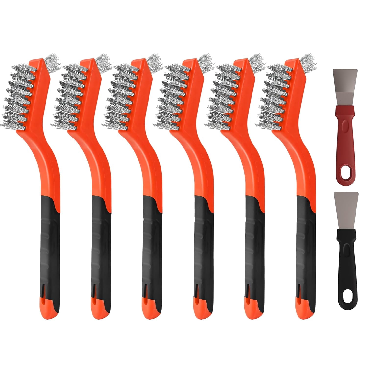 12 Pieces Stainless Steel Wire Brush Set, Stainless Steel Bristles for ...