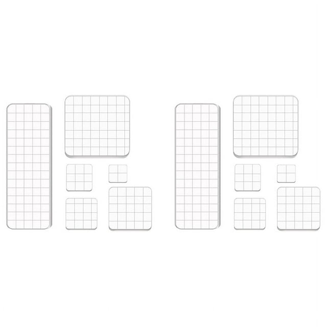 12 Pieces Stamp Blocks Acrylic Clear Stamping Blocks Tools with Grid ...