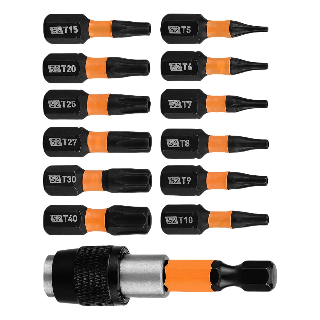 12 Pieces Steel Magnetic Screwdriver Bits for Automotive and Household ...