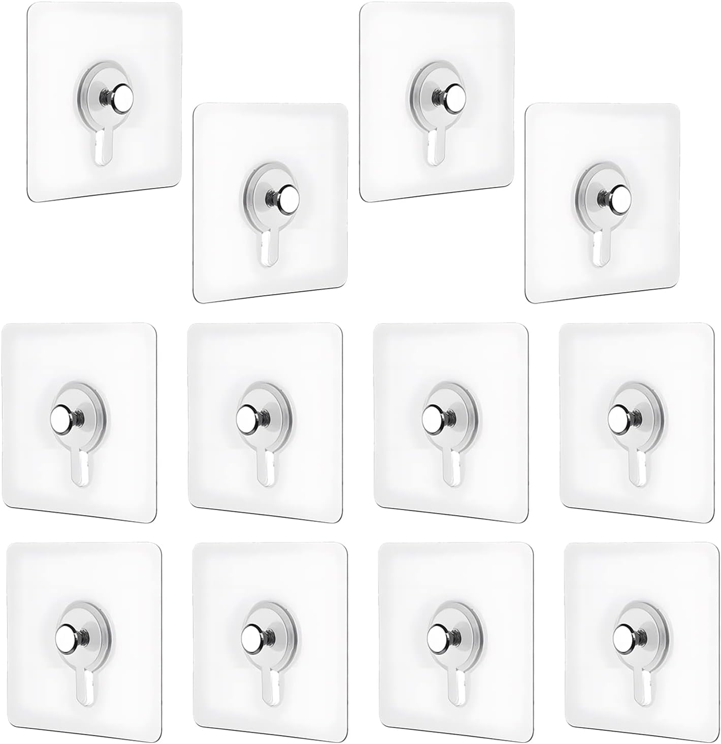 12 Pieces Sticky Hanging Nails Detachable Adhesive Screws Wall Picture ...