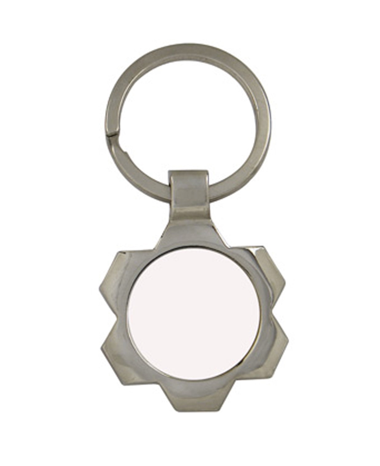 12 Pieces Sublimation Metal Blanks Flower Keychain Keyring Dye Heat ...