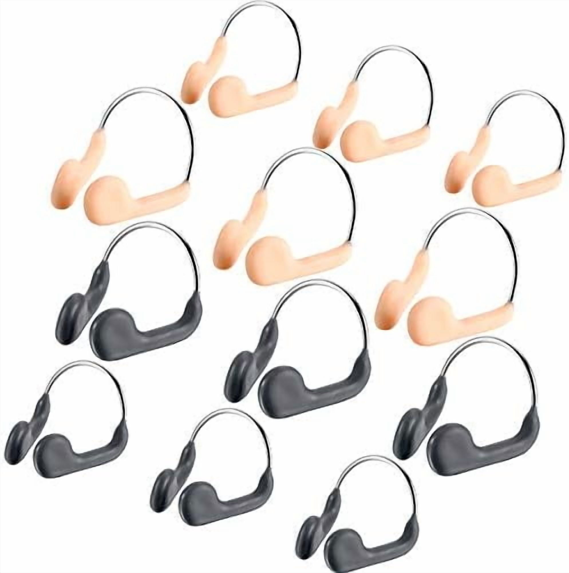 12 Pieces Swimming Nose Plug Metal Swim Nose Clip for Adult Training ...