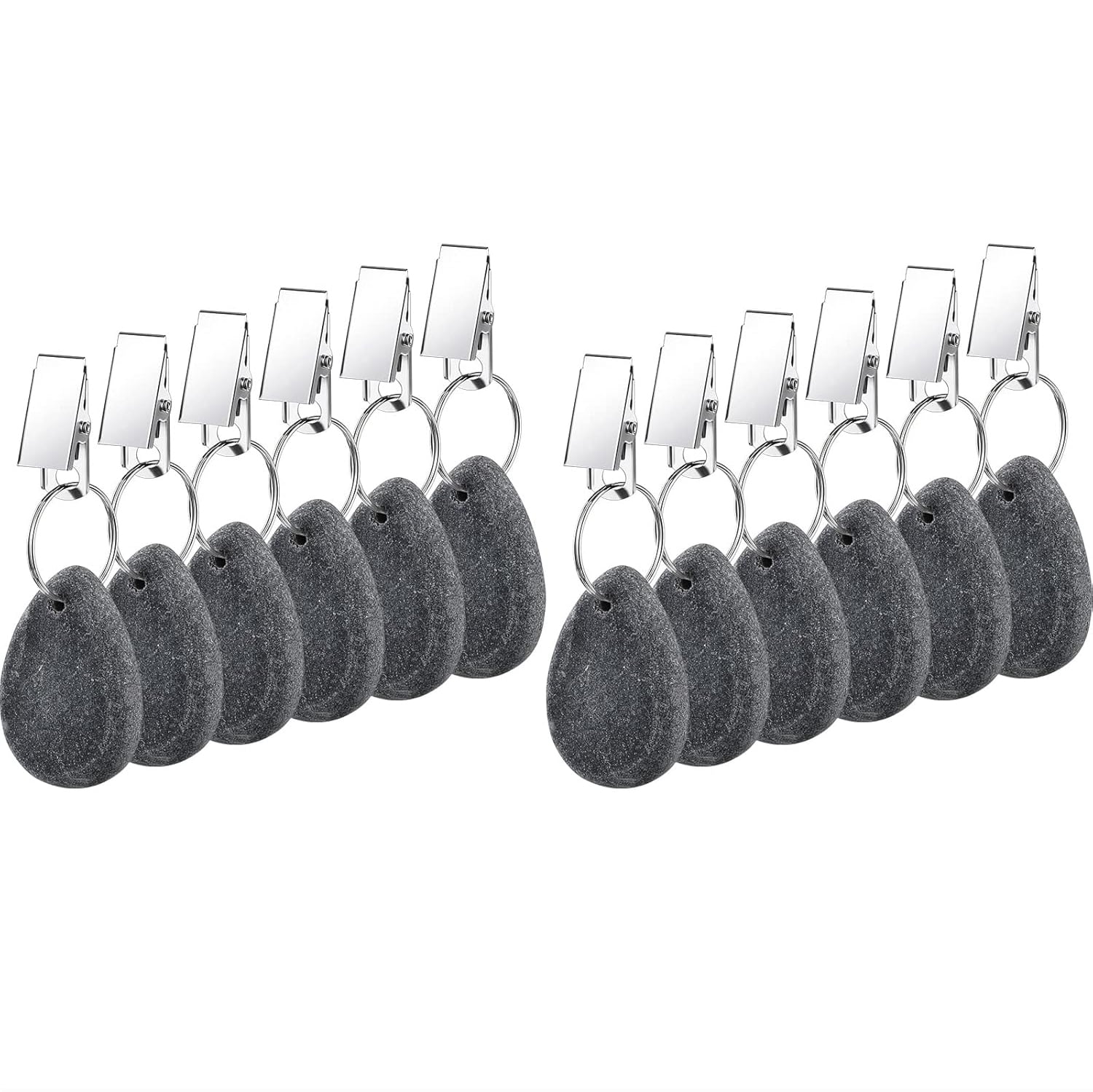 12 Pieces Tablecloth Weights Teardrop Shape Pendant Stones with Metal ...