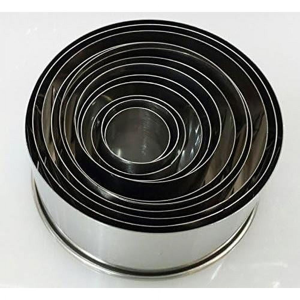 12 Pieces Tall Round Cutter Set (Plain) Circle Pastry Cutters For Donuts And Scones - Walmart.com