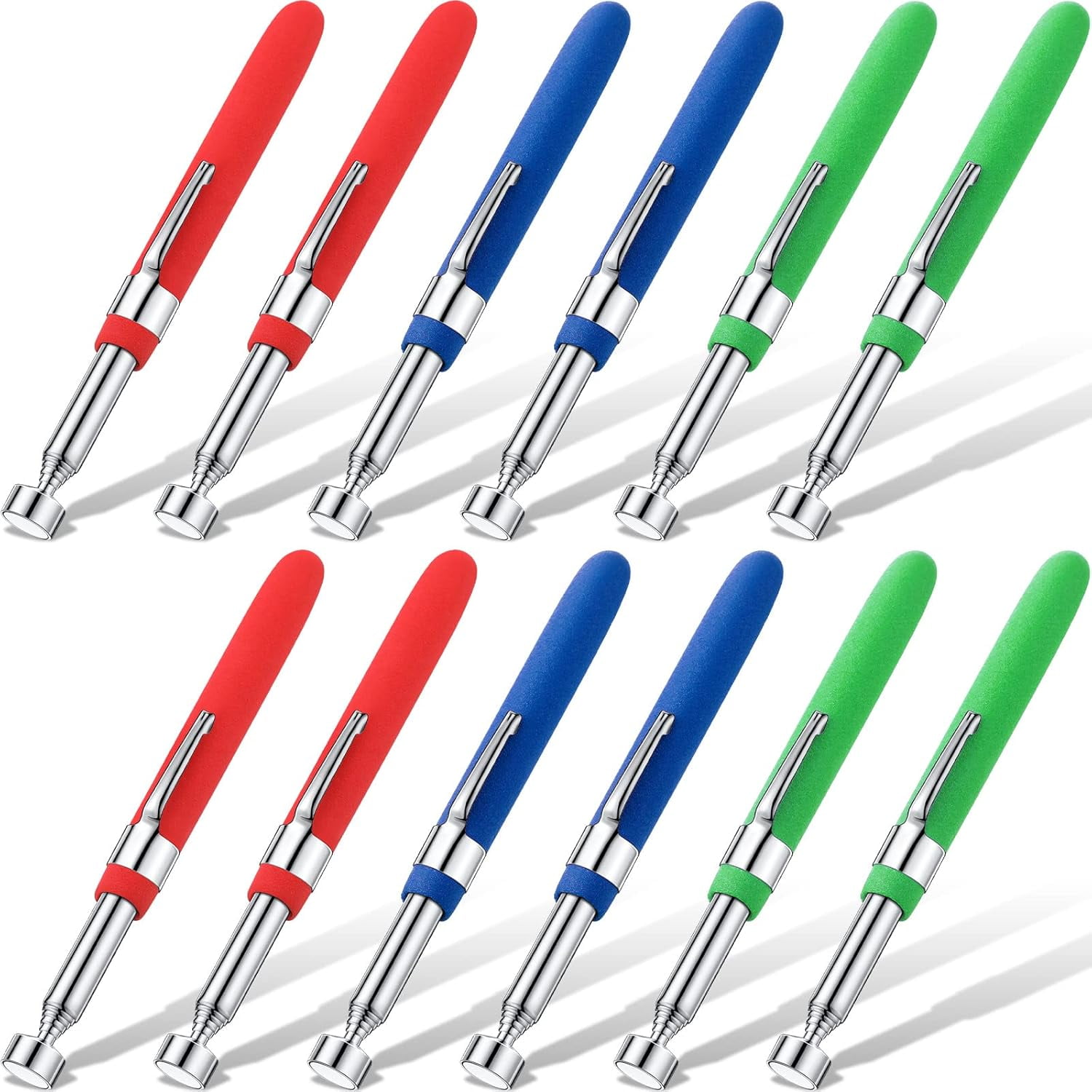 12 Pieces Telescoping Magnetic Pickup Tool Extendable Magnet Grabber ...