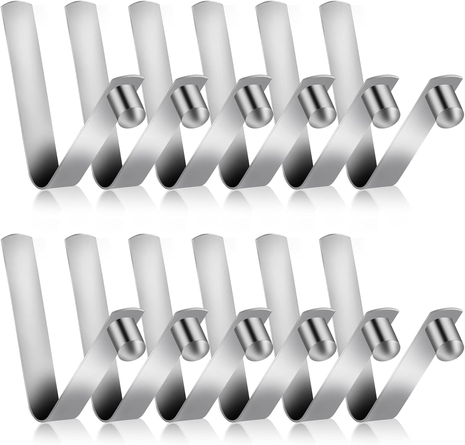 12 Pieces Tent Pole Clips Tent Pole Push Button Spring Clip Stainless ...