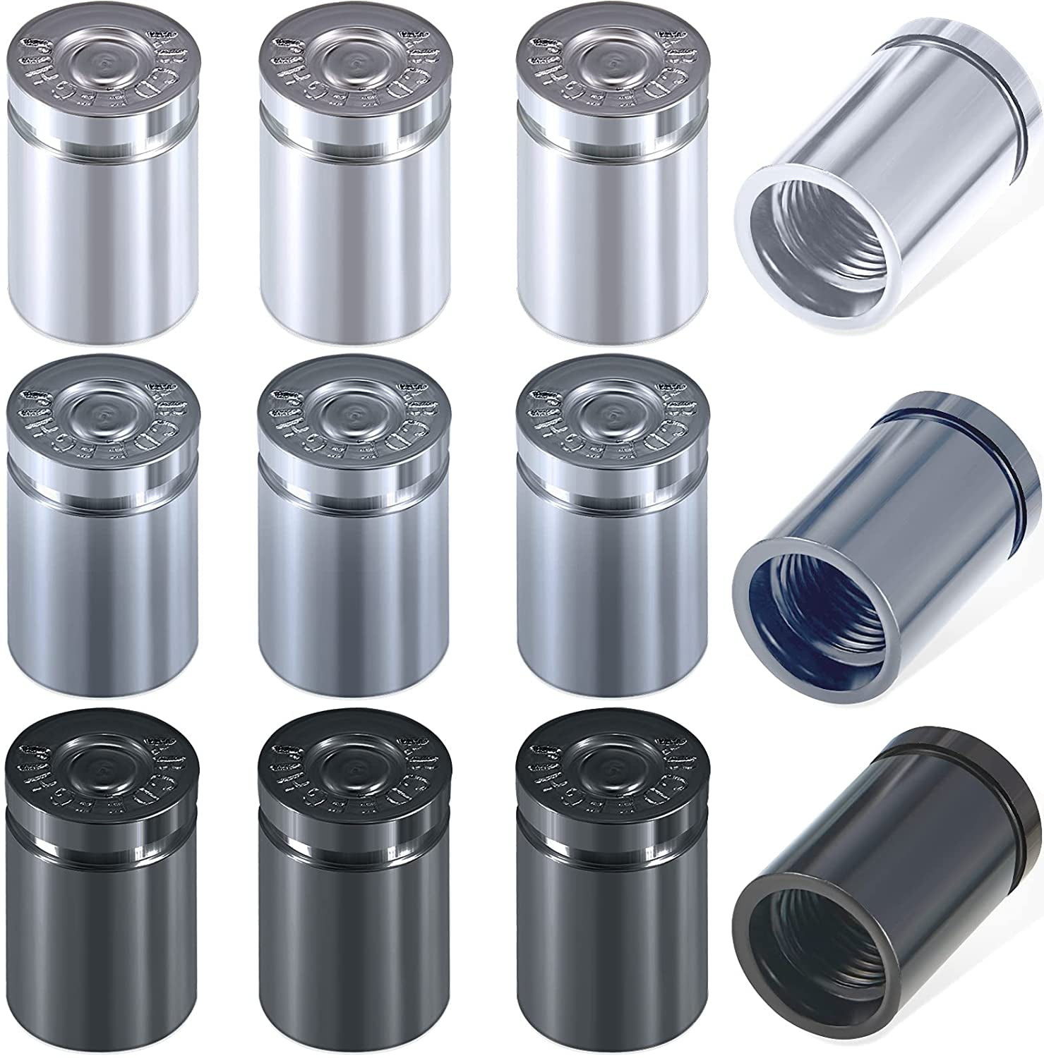 12 Pieces Tire Valve Stem Caps Casing Valve Stem Tire Gear Caps Metal ...