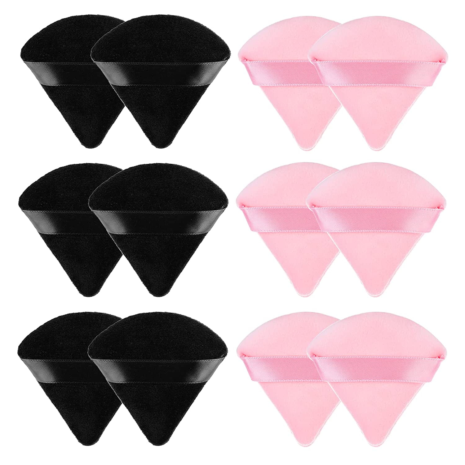 12 Pieces Triangle Powder Puffs Face Cosmetic Powder Puff Washable ...