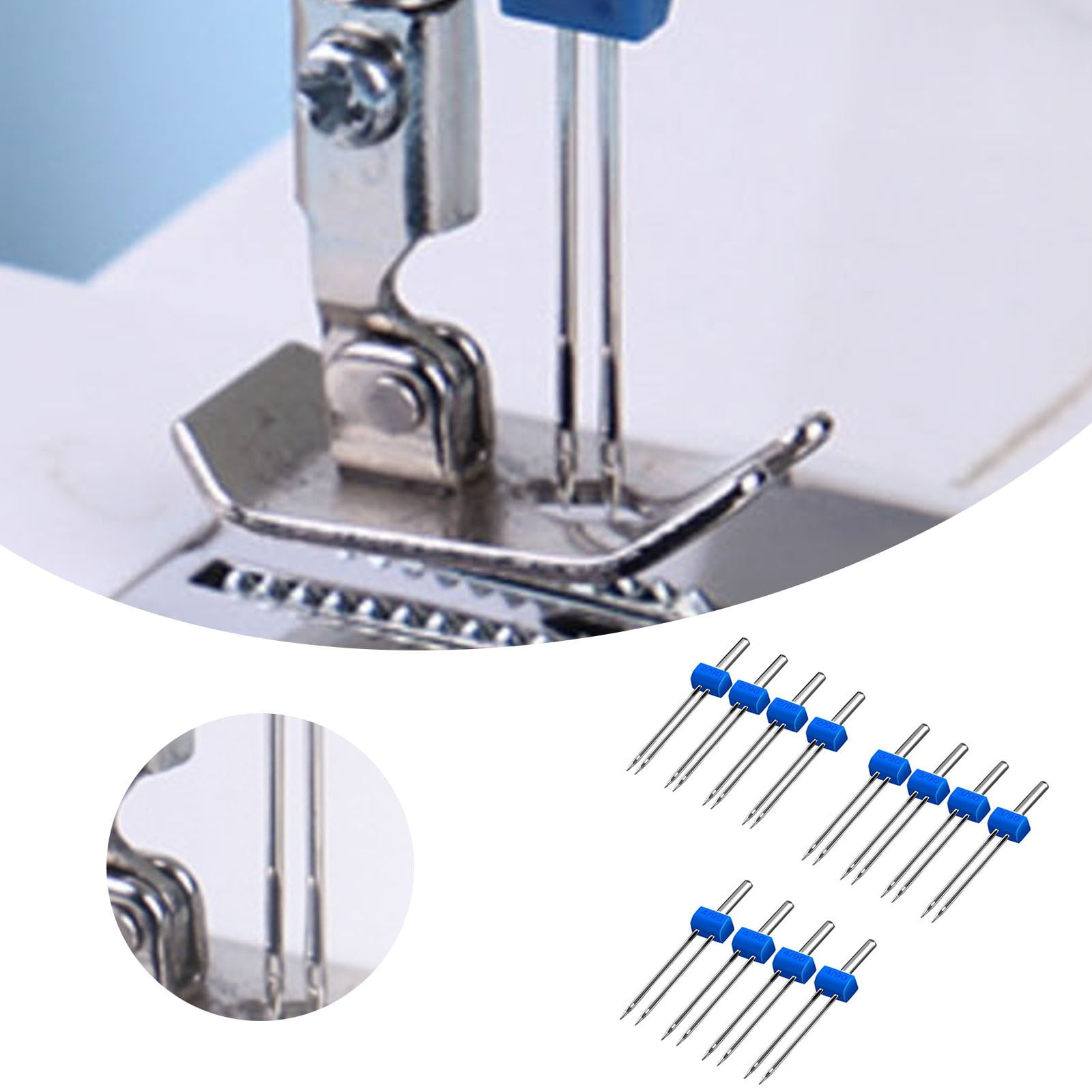 12 Pieces Twin Needles, Sewing Machine Double Twin Needles Pins, Twin ...
