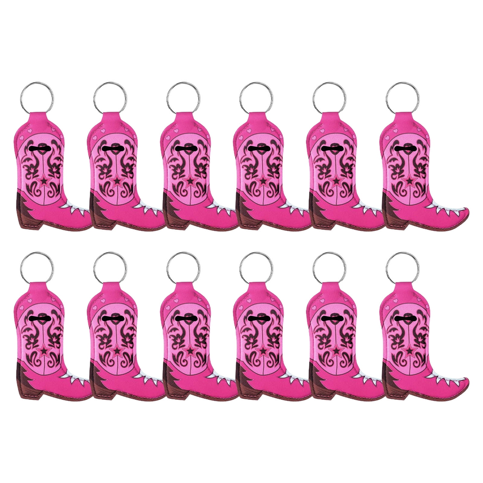 12 Pieces Western Cowboy Boot Lipstick Keychains Portable Handbag ...