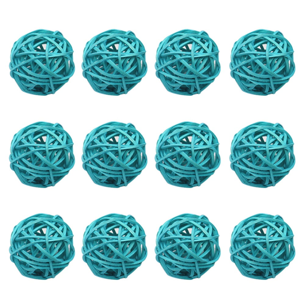 12 Pieces Wicker Rattan Balls Decorative Orbs Vase Fillers for Craft ...