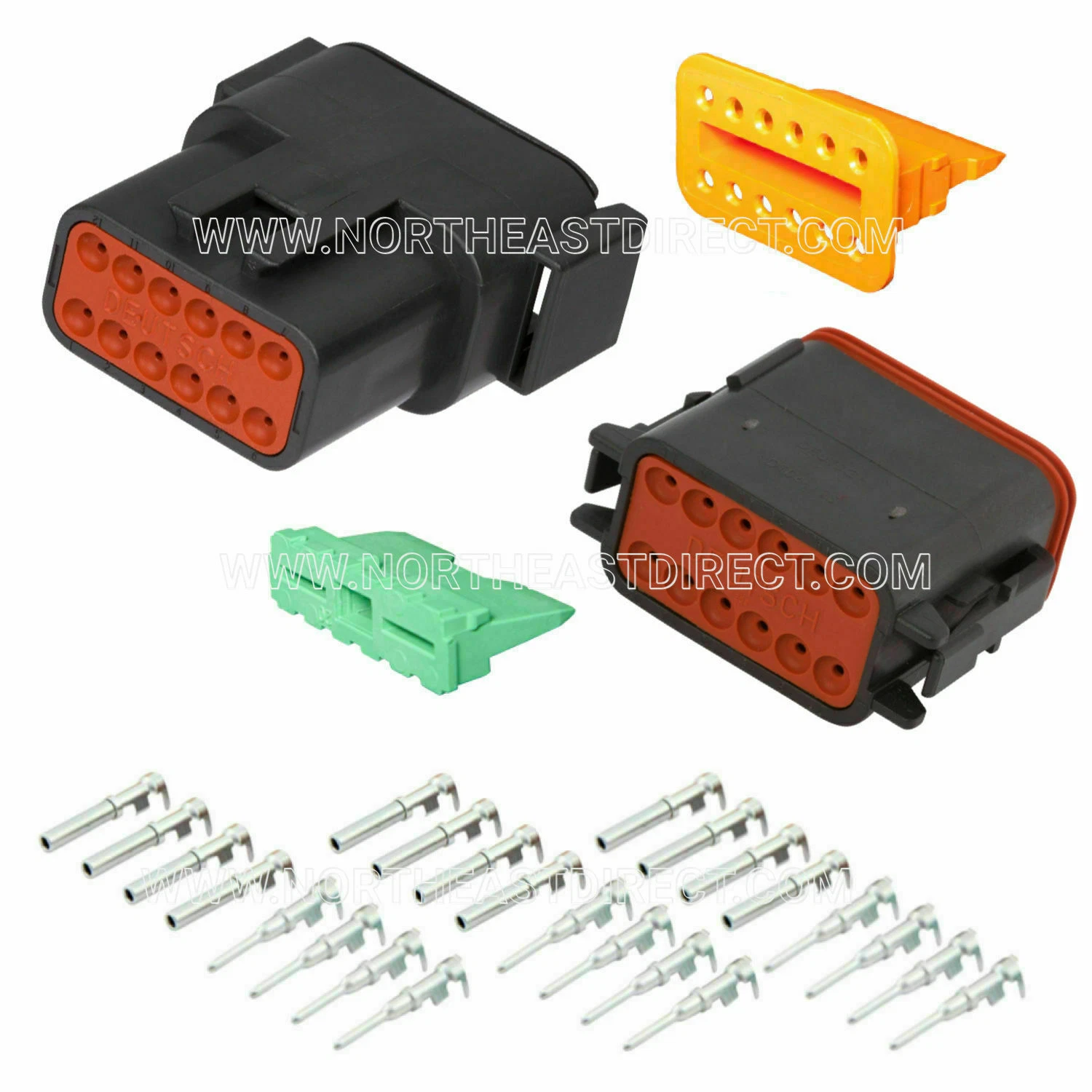 12 Pin Black Deutsch Dt Dt04-12P Dt06-12S Waterproof Electrical Connector Kit - Walmart.com