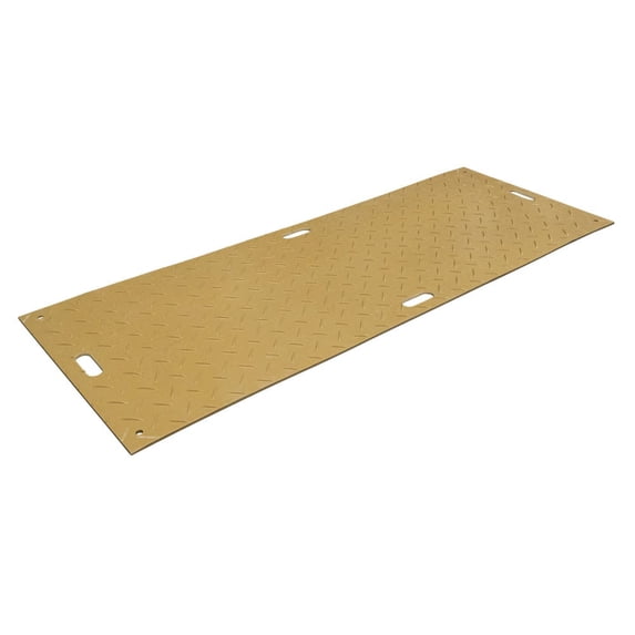 12 Pk 4' x 8' Tan Ground Protection Mats with Diamond Plated Tread ...