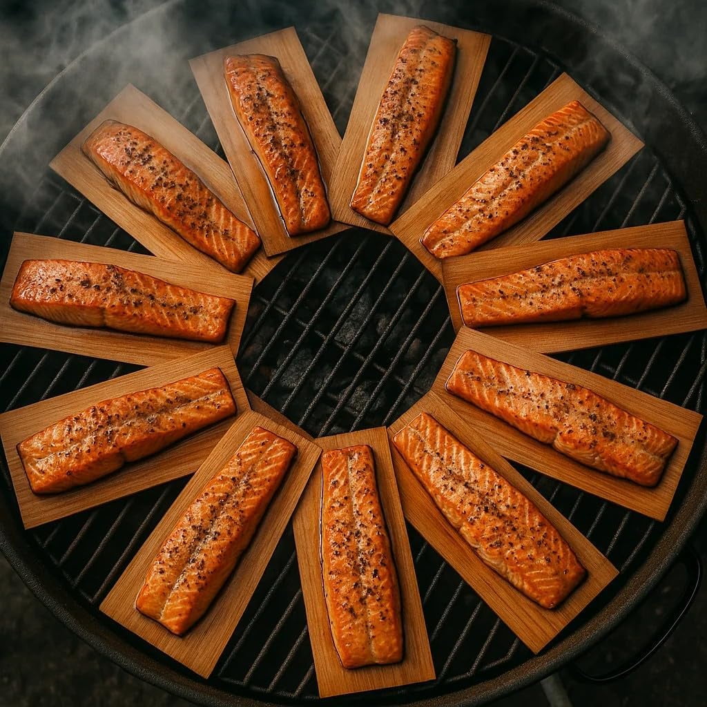 12 Pk Bigger Cedar Planks for Grilling Salmon, Meat Fish and Veggies ...