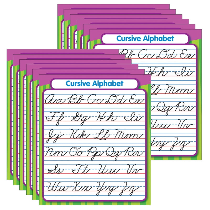 (12 Pk) Cursive Alphabet Stickers - Walmart.com